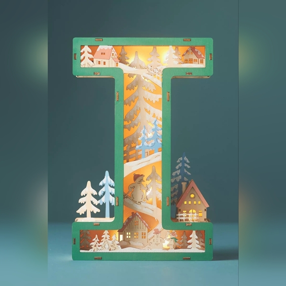 Anthropologie | Holiday | Anthropologie Wonderland Scene Monogram ...